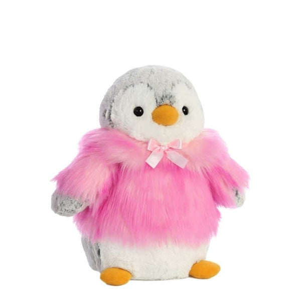 Pom Pom Penguin Pink Coat 11in (28cm) Penguin Soft Toy by Aurora - The Penguin Patrol