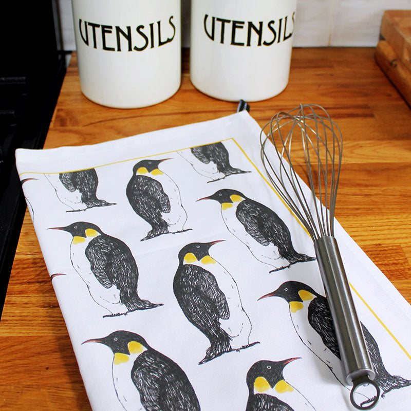'Penguin Party' Penguin Tea Towel | Martha & Hepsie | Penguin Homeware ...