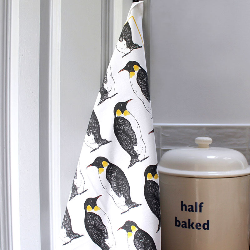 'Penguin Party' Penguin Tea Towel | Martha & Hepsie | Penguin Homeware ...
