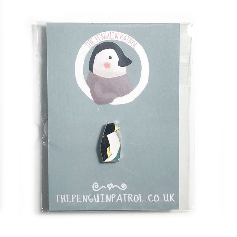 Pepe the Pin-guin Geometric Penguin Pin Badge | Penguin Jewellery - The ...