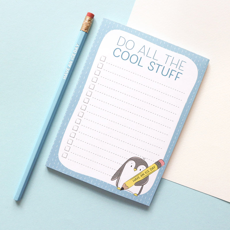 Penguin Notepad To Do List & Pencil Set by Sian Shrimpton | Stationery ...
