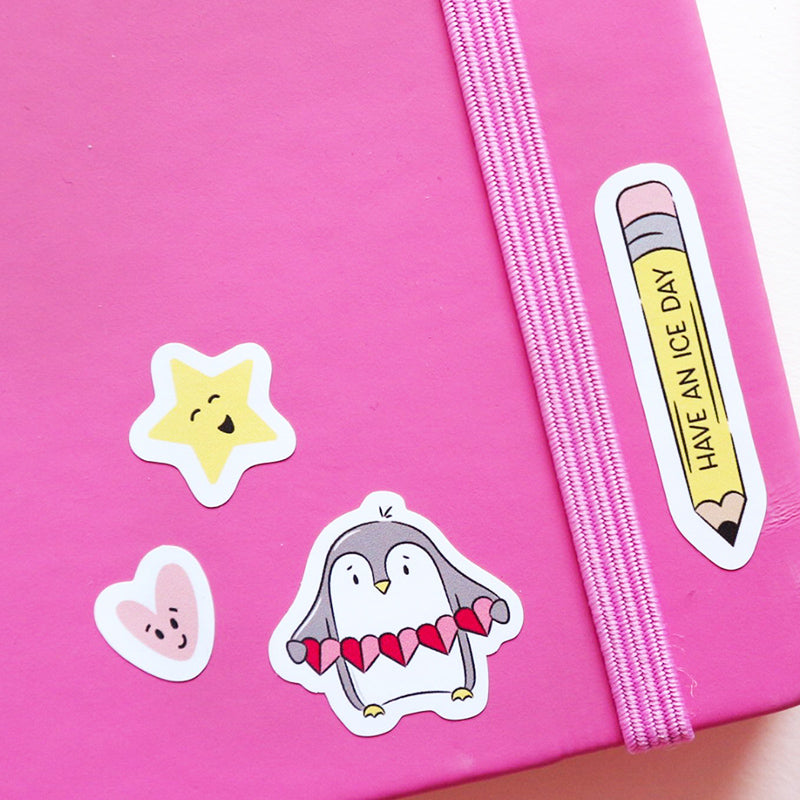 Do Cool Stuff Penguin Sticker Sheet by Sian Shrimpton - The Penguin Patrol